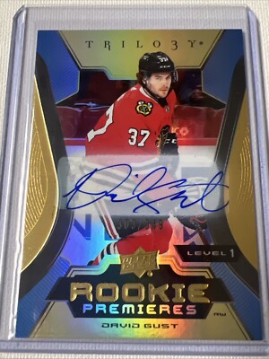 2023-24 UD Trilogy DAVID GUST Rookie Premiers Autographed Rookie 303/ ...