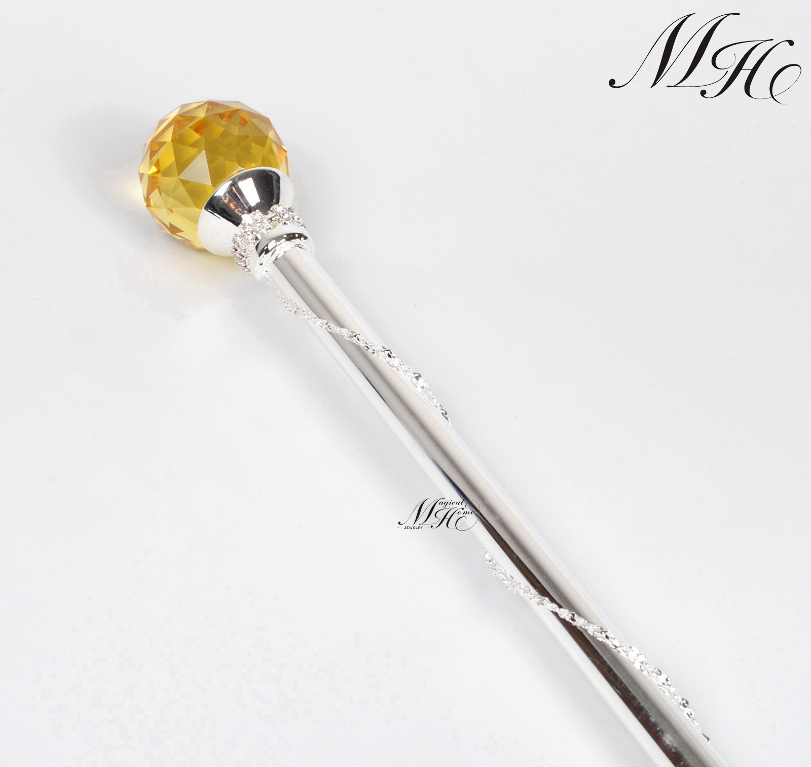 46.5cm Round Crystal Scepters Wand Sceptres Pageant Party Costumes ...