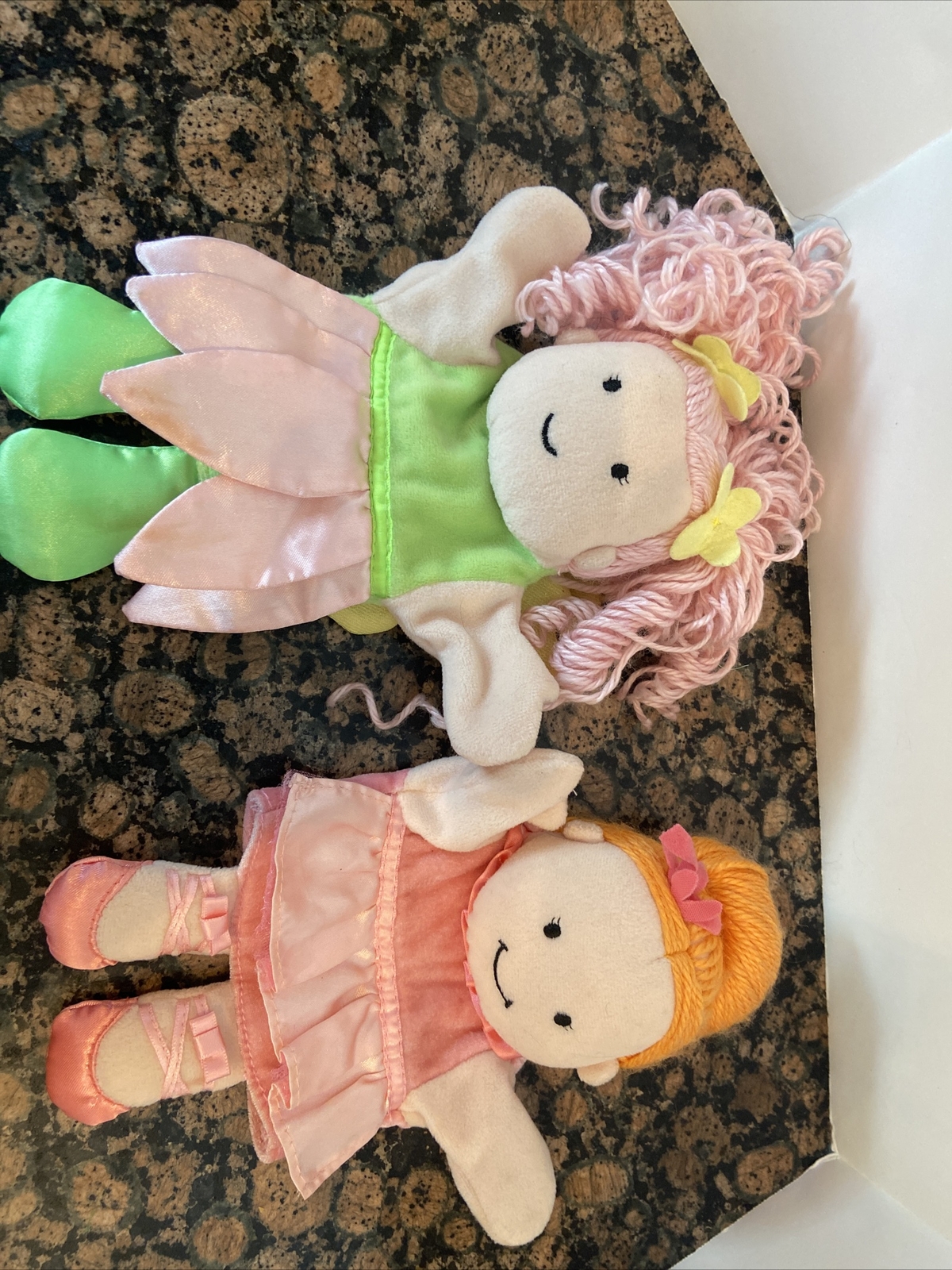 Set of 2 Manhattan Toy Company Doll Girl Puppets Pink curly hair ...