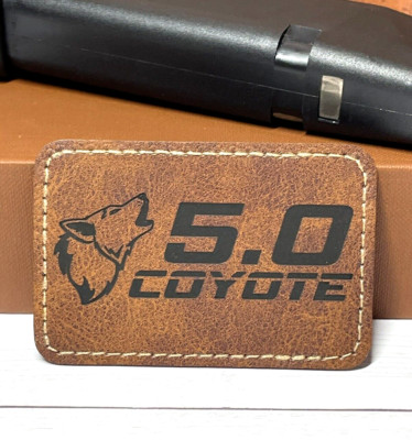 Brown Leatherette Coyote Mustang Patch - Iron on Adhesive Coyote Patch ...