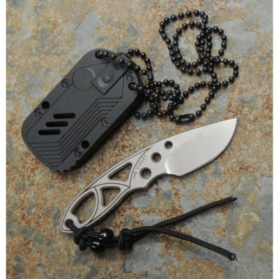 Sanrenmu 4101 Conceal Carry Neck Knife Fixed Blade Sandvik Flashlight ...