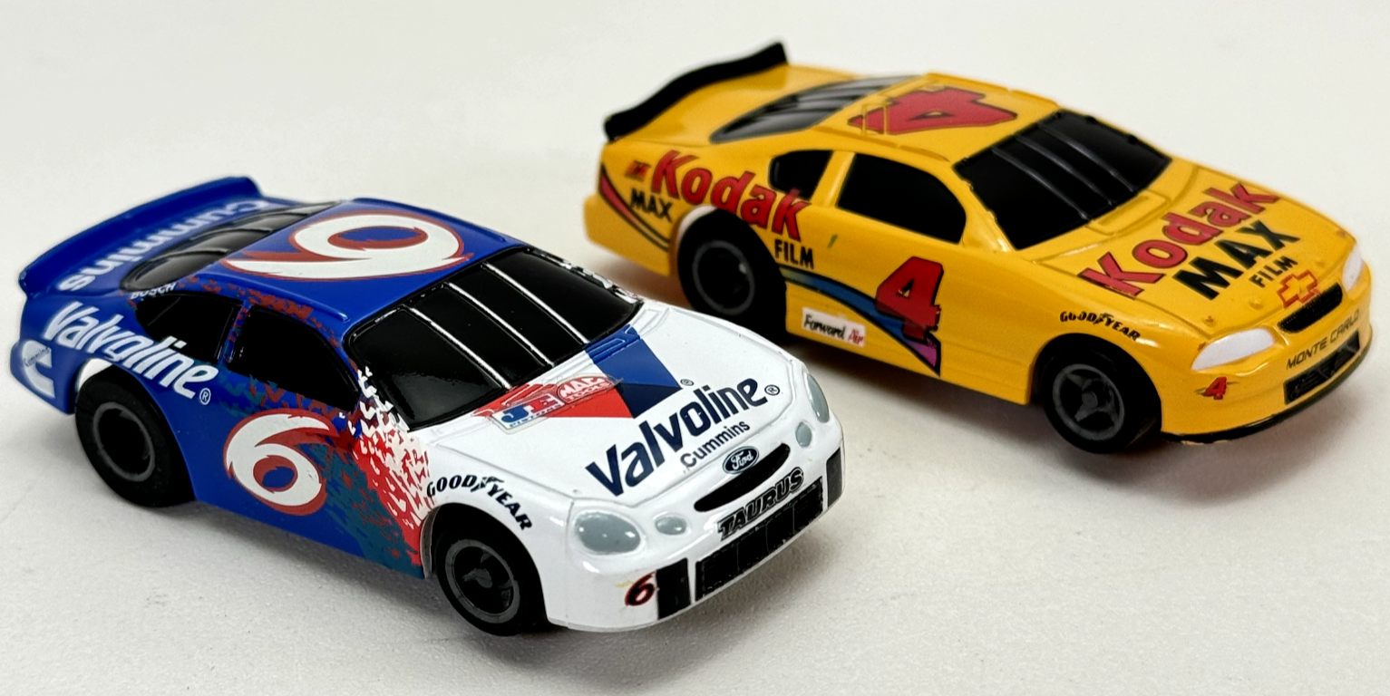 TYCO Slot Car Lot Mark Martin Valvoline #6 Ernie Irvine Kodak #4 NASCAR ...