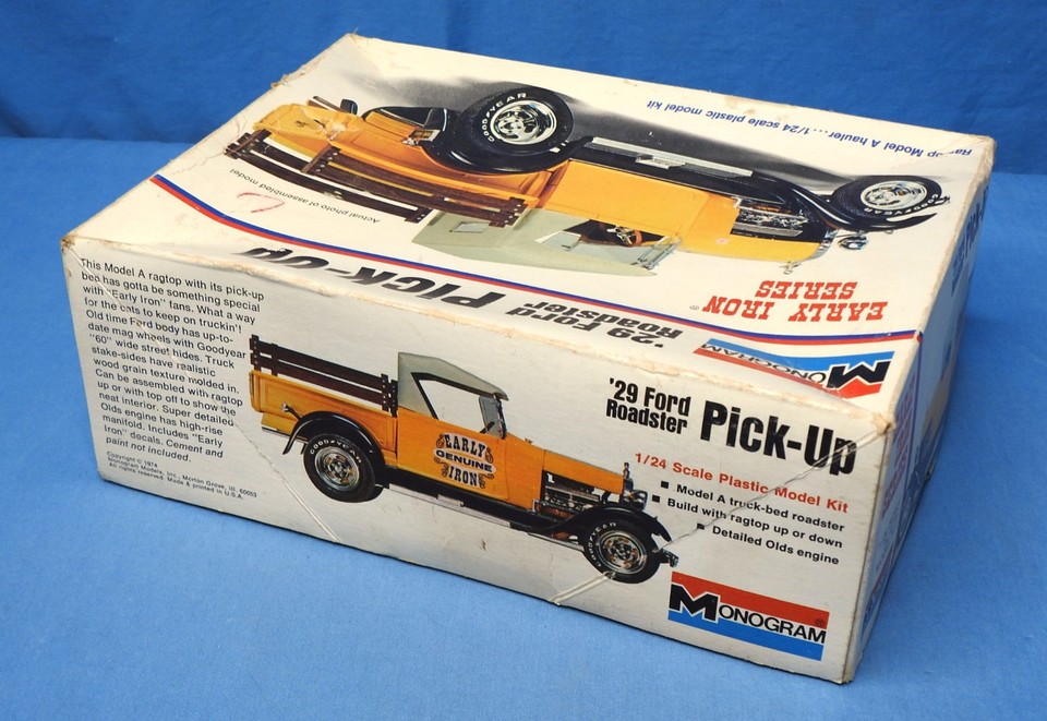 Rare! Vintage Original Monogram '29 Roadster Pickup Hot Rod Model Car ...