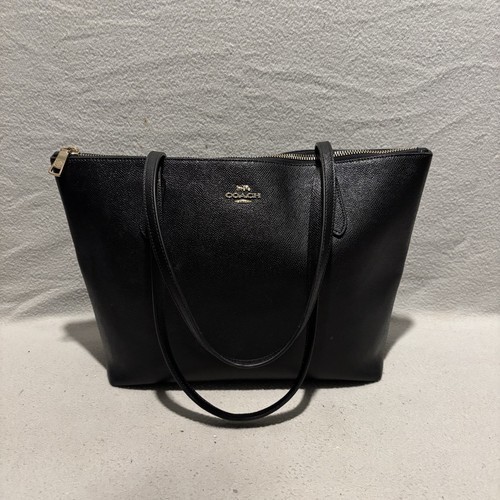 Coach Black Shoulder Zipper Closure Tote Bag | eBay