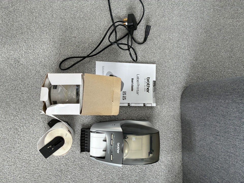 Brother QL-570 Label Printer, With some Labels, Power Supply | eBay UK
