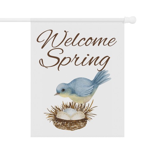Blue Bird Garden House Banner, welcome spring yard flag home decor,RV ...