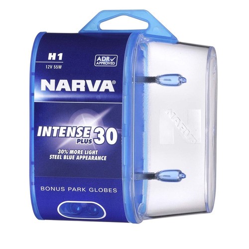 Narva H1 12V 55W Intense Plus 30 Halogen Headlight Globes Twin Pack ...