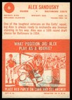 1963 Topps Alex Sandusky Baltimore Colts #6 | eBay
