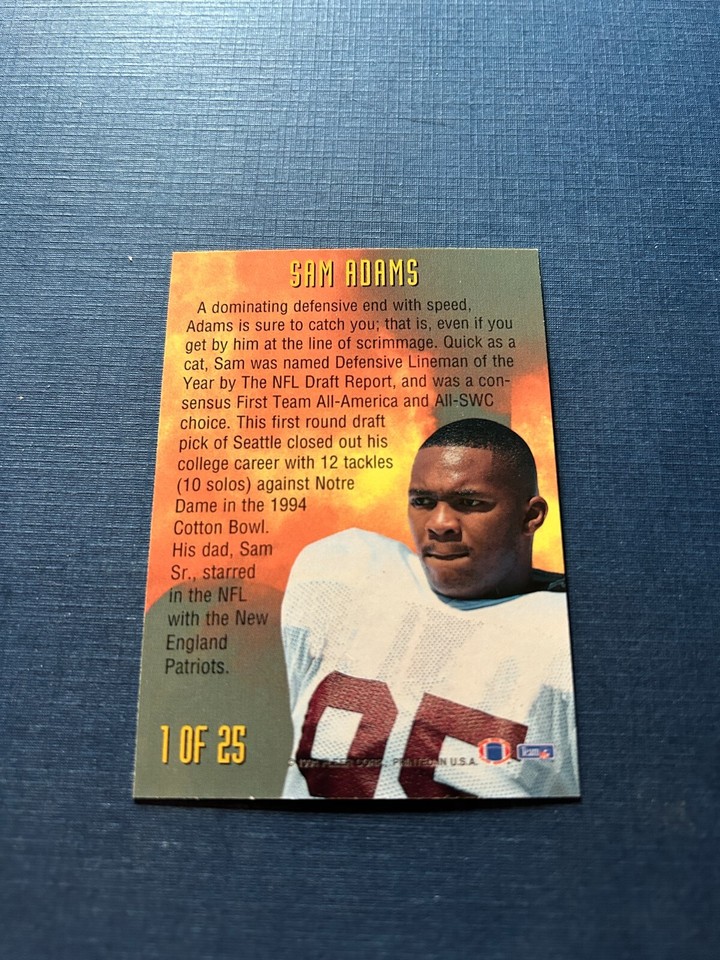 1994 Fleer Football Sam Adams NFL Prospects Insert #1 Set Break NM | eBay