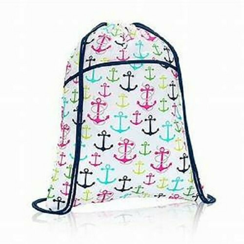 Thirty-One Cinch Sac Bag Drawstring Backpack First Mate | eBay