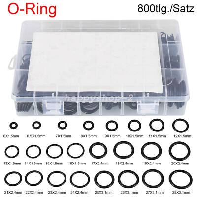 800 tlg O Ring Sortiment Dichtringe Oringe NBR Gummi Oring Dichtung Set ...