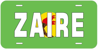 Zaire Flag with Country Name Novelty Car Tag License Plate | eBay