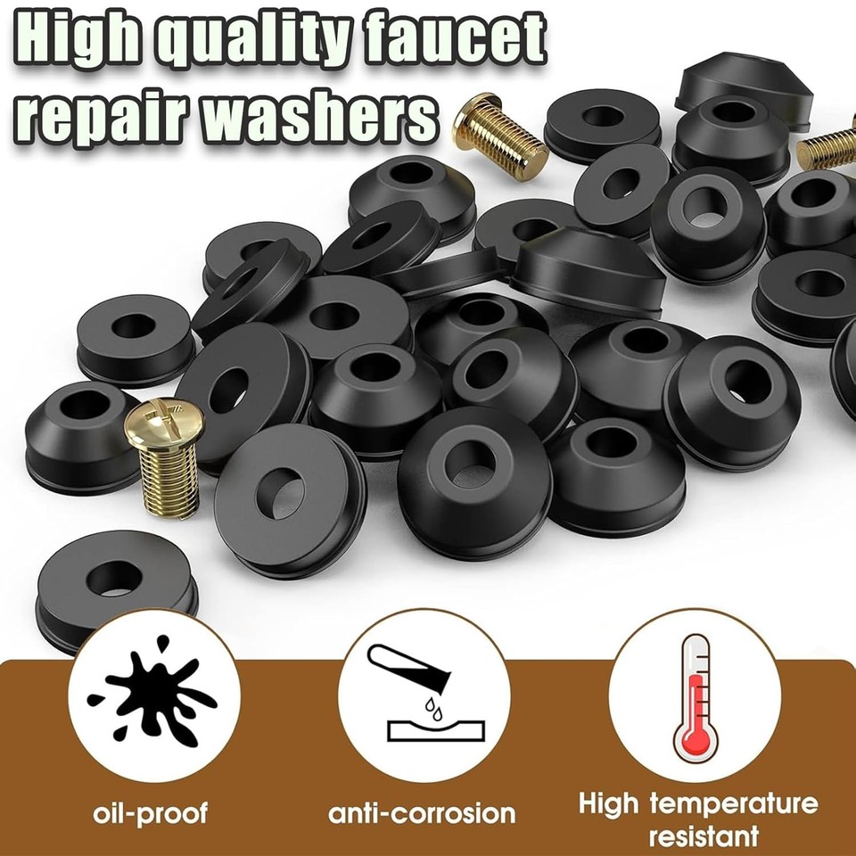 48 PCS Faucet Washer Assortment Kit Outdoor Repair with 48 | eBay
