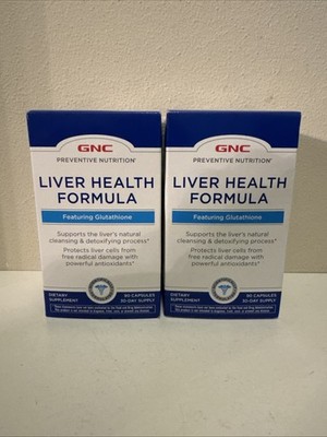 2 Boxes GNC Liver Health Formula 90 Capsules 180 Total 60-Day Supply ...