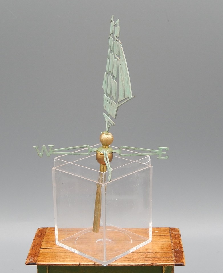 Vintage OOAK Antique Sailing Ship Weather Vane Artisan Dollhouse ...
