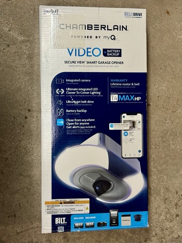 Chamberlain B6753T Smart Garage Door Opener, Video Streaming & Advanced ...