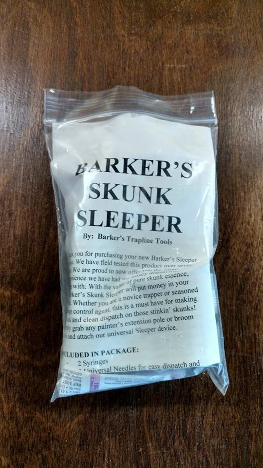 BARKERS SKUNK SLEEPER SKUNK KILL POLE SYRINGE SKUNK EUTHANIZING SYSTEM ...