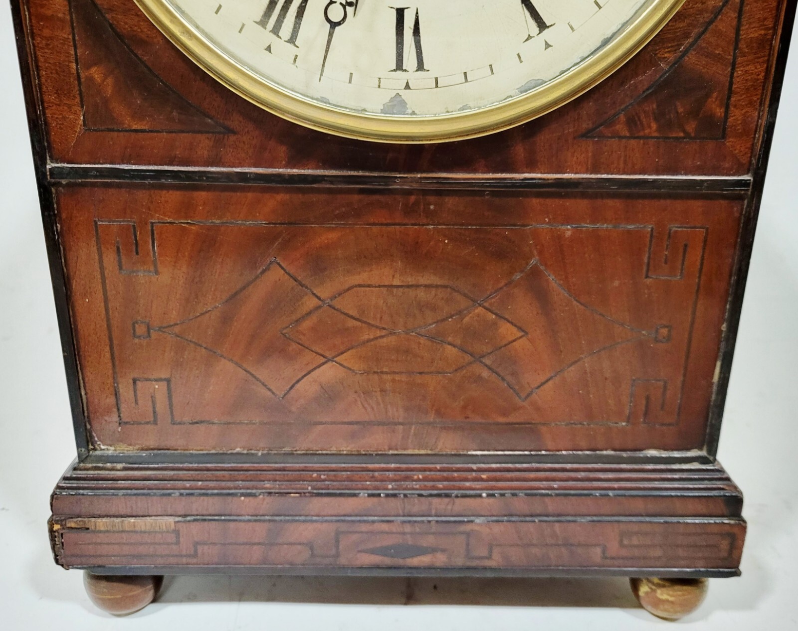 Antique 19th C ENGLISH Inlaid Wood & Bronze ELLICOTT Dome Mantle ...