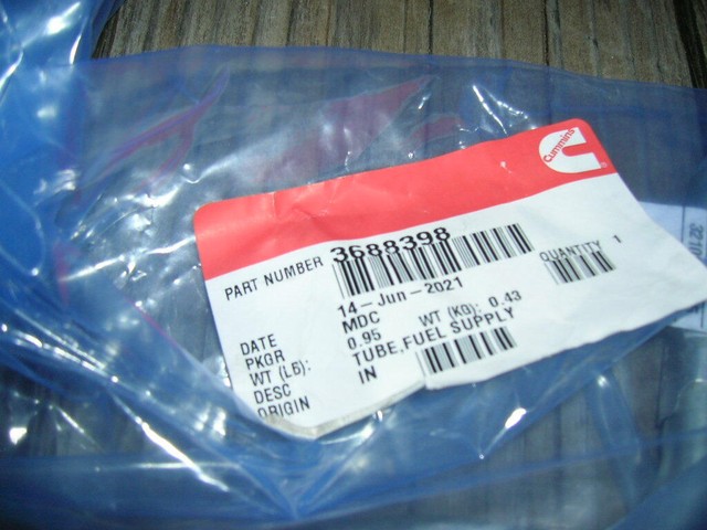 Cummins 3688398 Fuel Supply Tube Genuine OEM for sale online | eBay