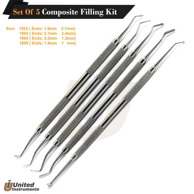 5Pcs Dental Composite Filling Instruments Amalgam Ball Tip Burnisher ...