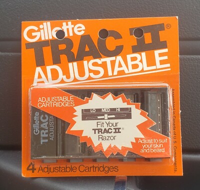 NOS Gillette Trac II New Adjustable Razor Cartridges | eBay