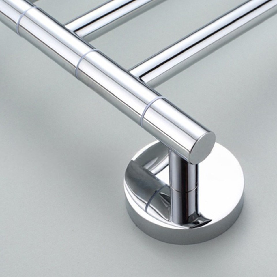 For Bathroom Towel Rack Three Rod Rotating Stainless Steel Compact ...