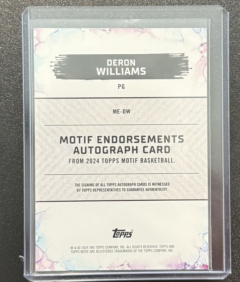 2024-25 Topps Motif Endorsements Auto Deron Williams /10 | eBay