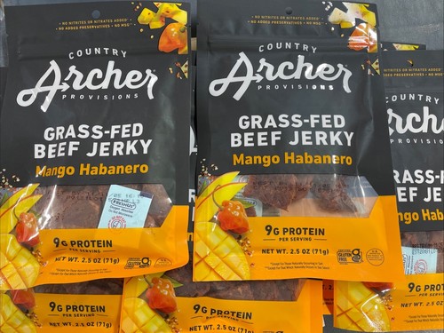 Country Archer Provisions Mango Habanero Grass Fed Beef Jerky. (8 Bags ...