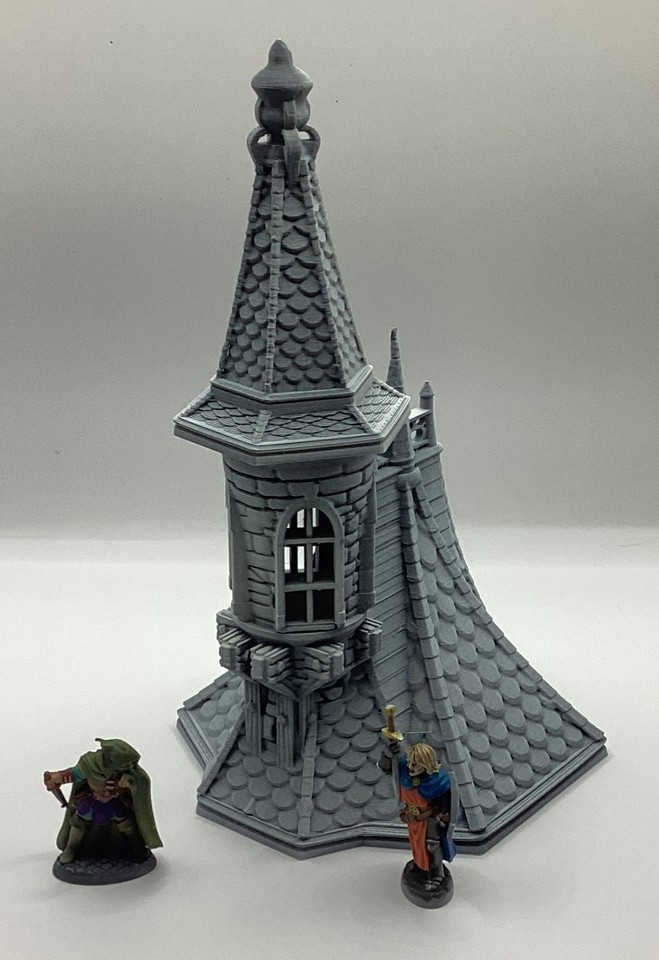 3d printed wizard tower 28mm DnD Miniatures, Tabletop terrain, RPG, War ...