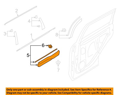 SUBARU OEM 19-23 Forester Rear Door Exterior Trim-Lower Molding ...
