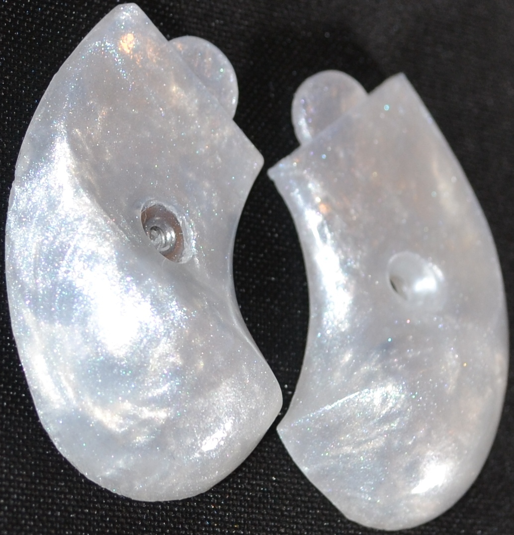 CDM Derringer pistol grips with screw pearl white plastic | eBay