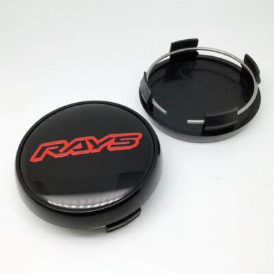 4pcs 60 mm for RAYS Black Red Alloy Wheel Center Caps Hub Caps Rim Caps ...