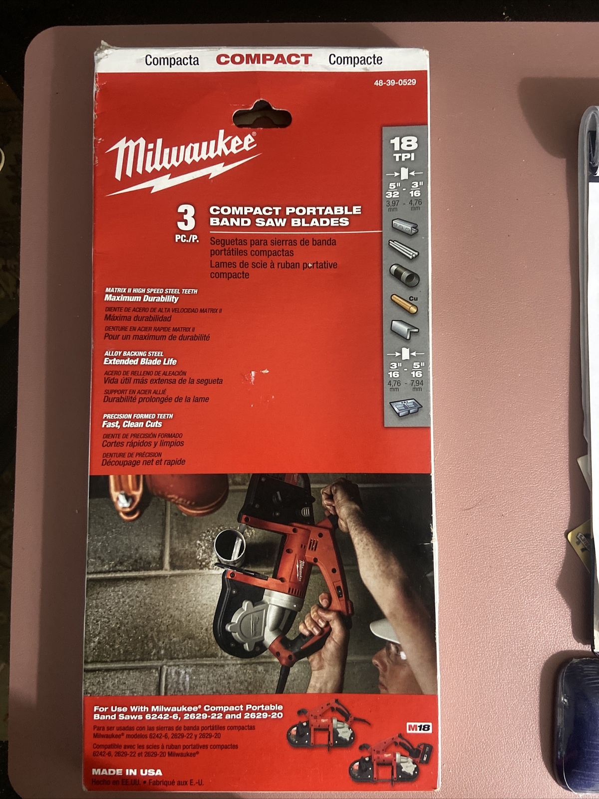 Milwaukee 48-39-0529 35-3/8 in. 18 tpi. Compact Band Saw Blade 3 pk | eBay