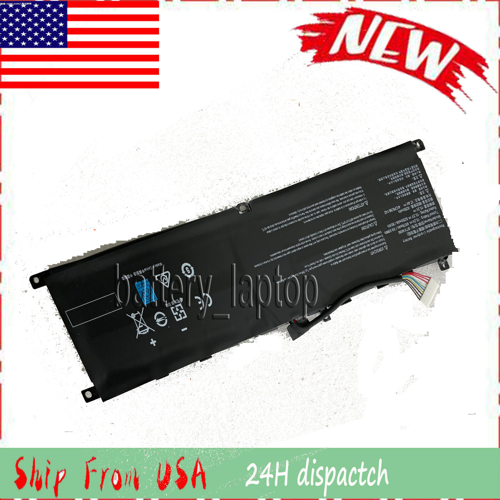 BTY-M6M Battery for MSI Stealth 10SFS 10SGS 10SE-045 10UG GE66 Raider ...