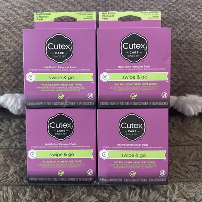 Cutex Care Swipe and Go Nail Polish Remover Pads, 10 Count- Pack of 4 ...
