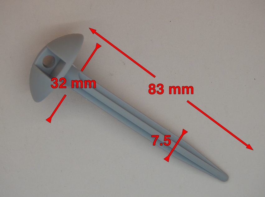 25 x Plastic Ground sheet Pegs strong grey | eBay UK