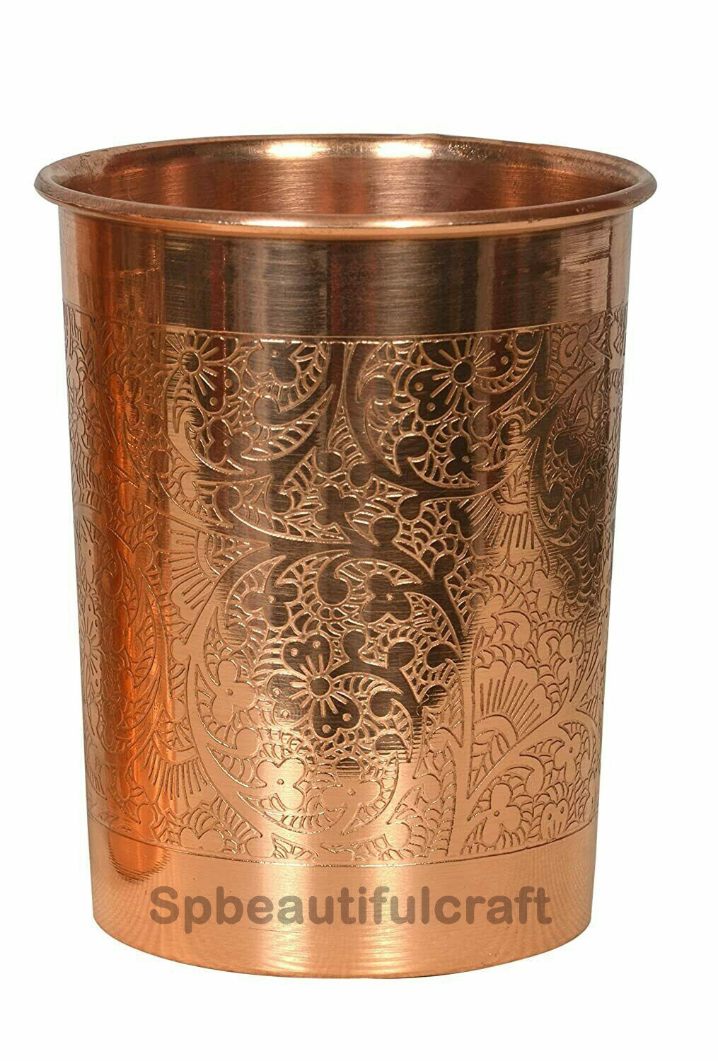 Pure Copper Water Pitcher Jug Etching Embosed 1500 ml 2 Drinking ...