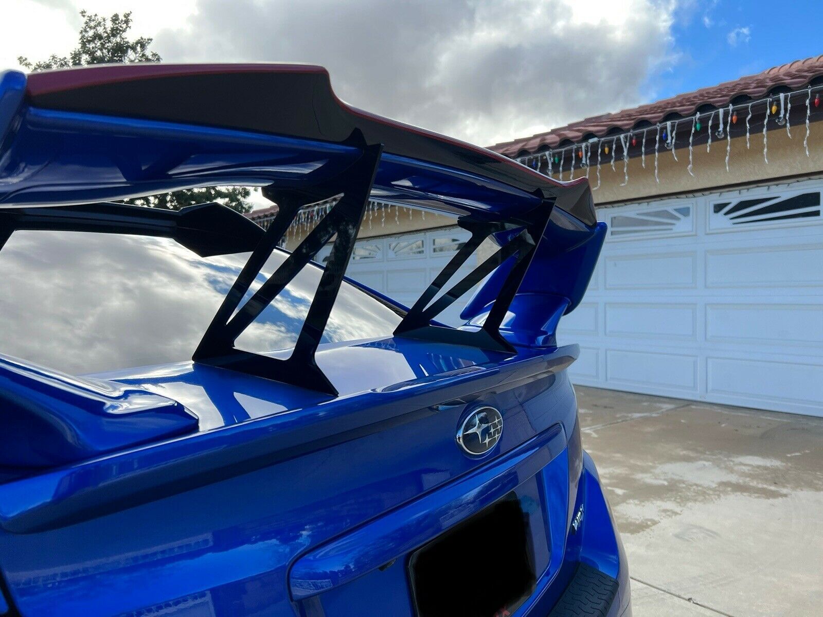 3 x G1 Gloss Black Spoiler Wing Stabilizer Support Fit 15-21 Subaru WRX ...