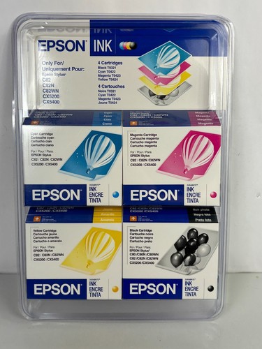 Genuine Epson T0321 T0422 T0423 T0424 Ink for Stylus CX5200 CX5400 C82 ...