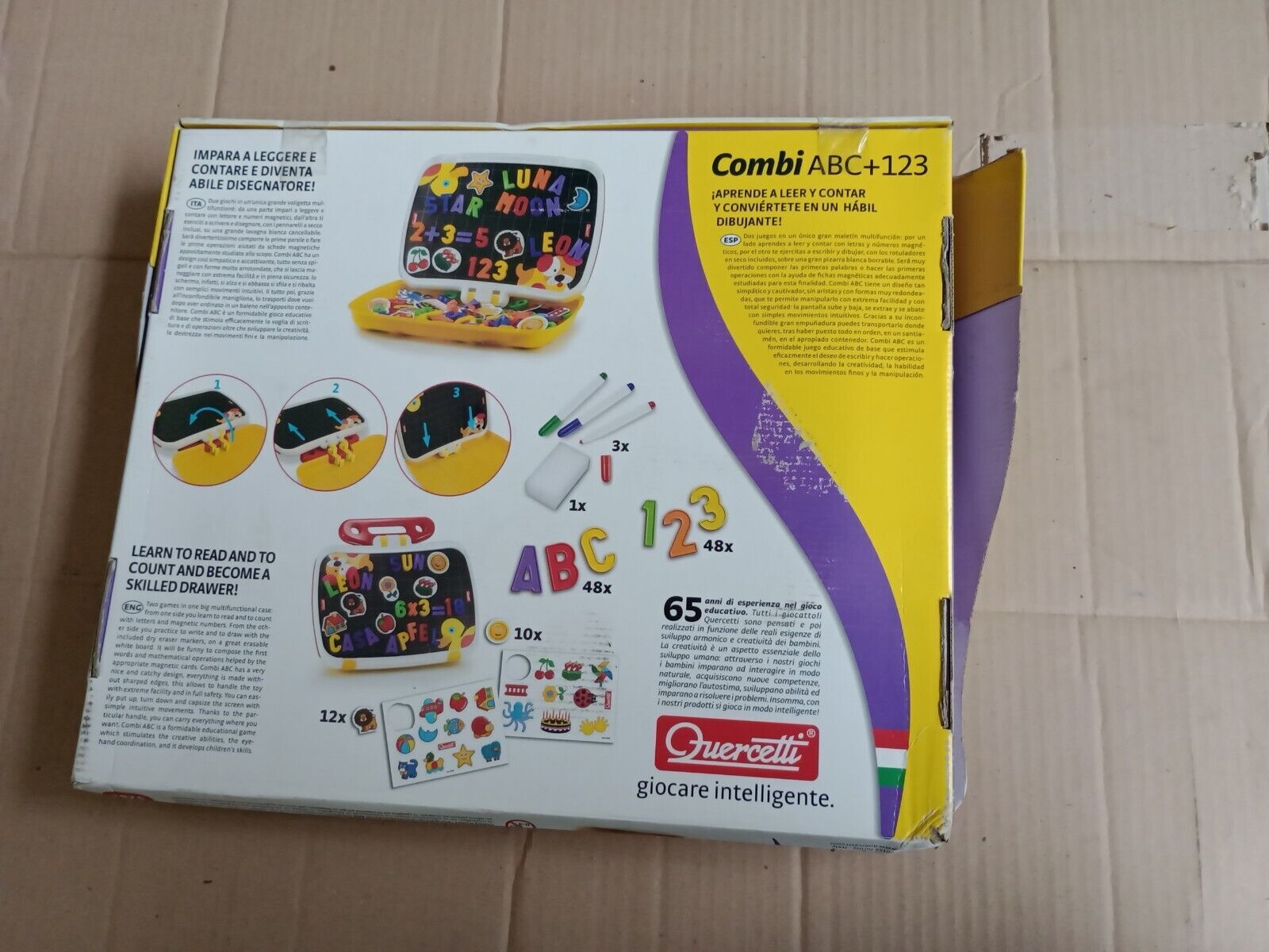 Quercetti 5285 - ABC+123 Magnetic Combi Game | eBay