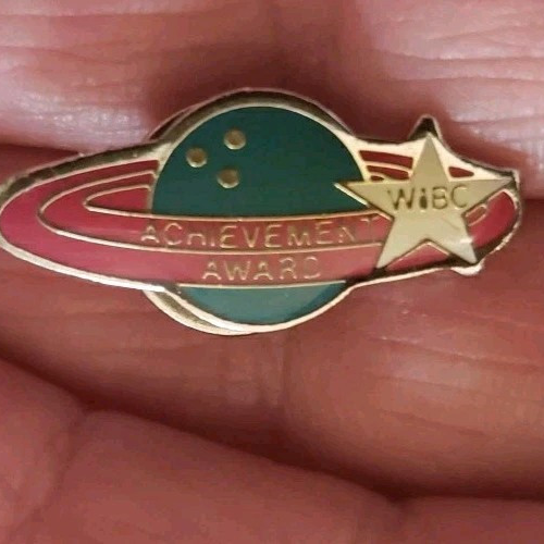 WIBC Womens Bowling Bowler Achievement Award Enamel Saturn Rings Lapel ...