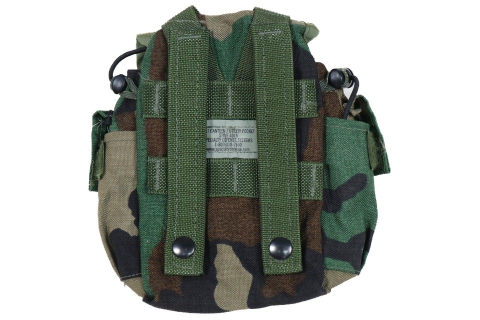 US Army Molle II Canteen Pouch BDU Woodland M81 Military Assault Vest ...
