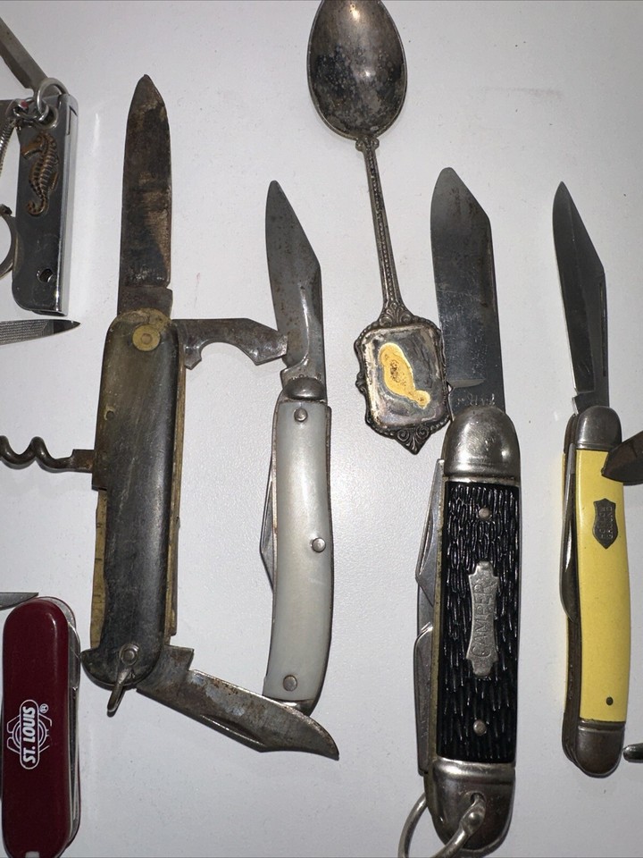 Lot of 13 Vintage Pocket Knives Ulster Edeal Schrade Walden Falcon Nice ...
