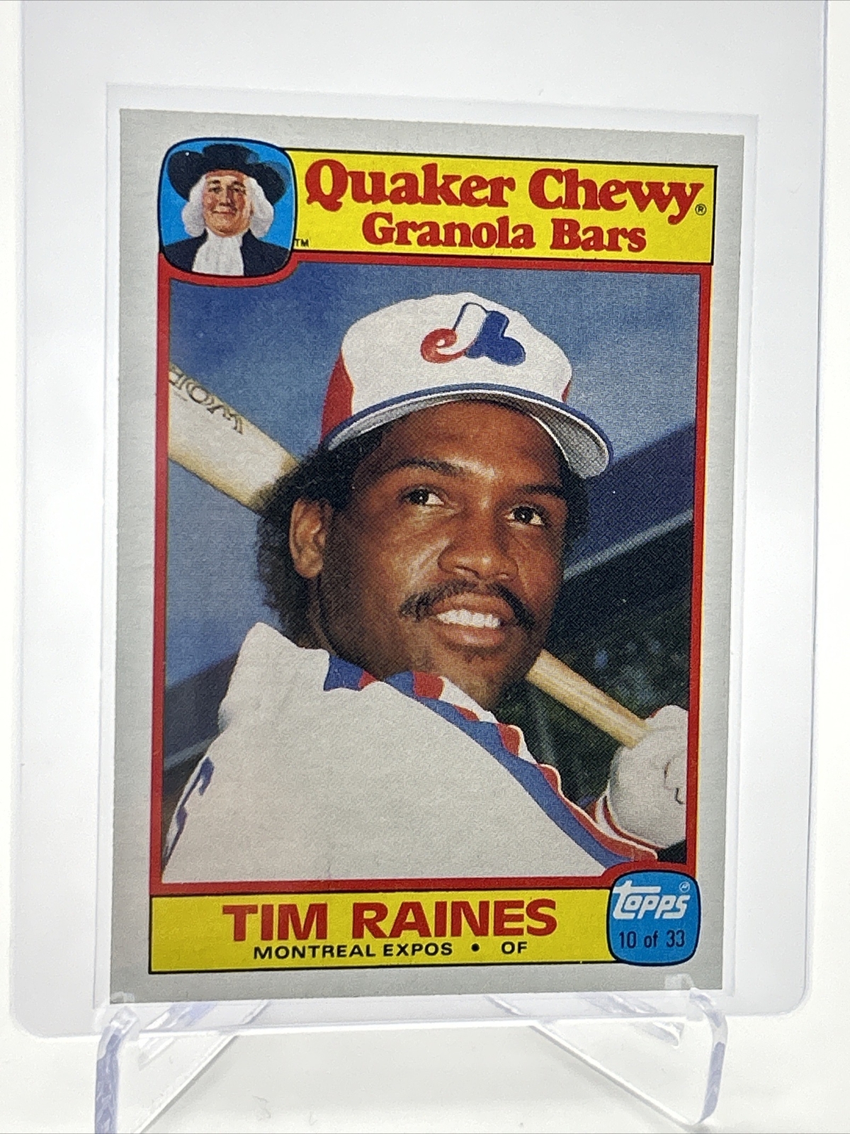 1986 Topps Quaker Tim Raines Baseball Card #10 NM-Mint FREE SHIPPING | eBay