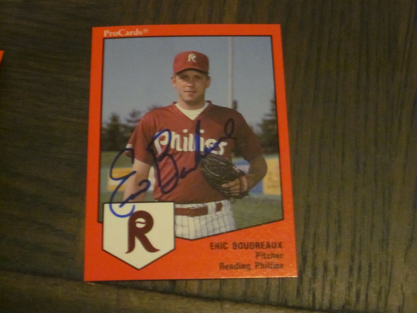 ERIC BOUDREAUX SIGNED AUTOGRAPHED 1989 PROCARDS MINOR LG CARD-READING ...