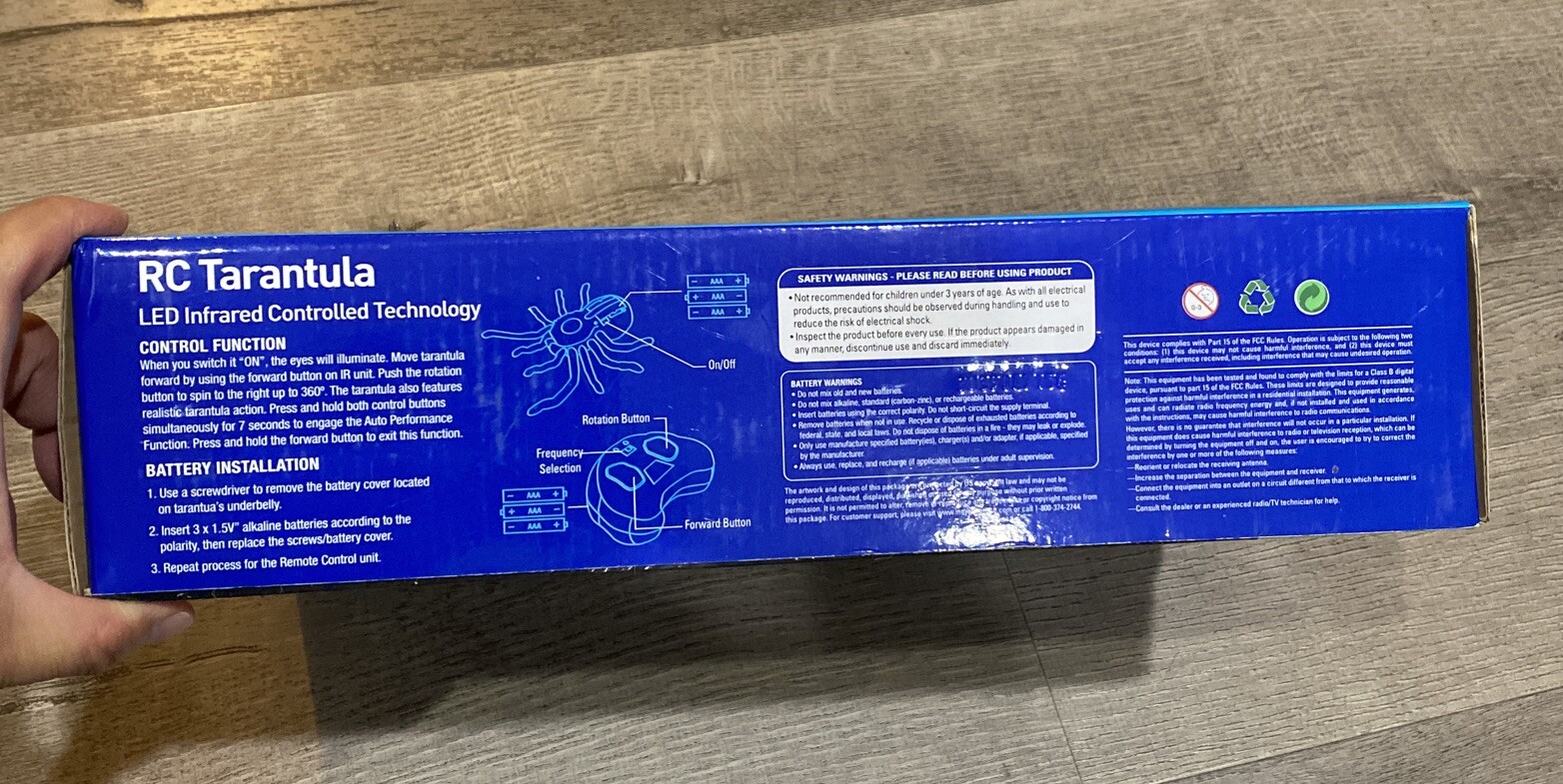 RC Spider Tarantula Discovery Kids Toys Radio Remote Controlled ...