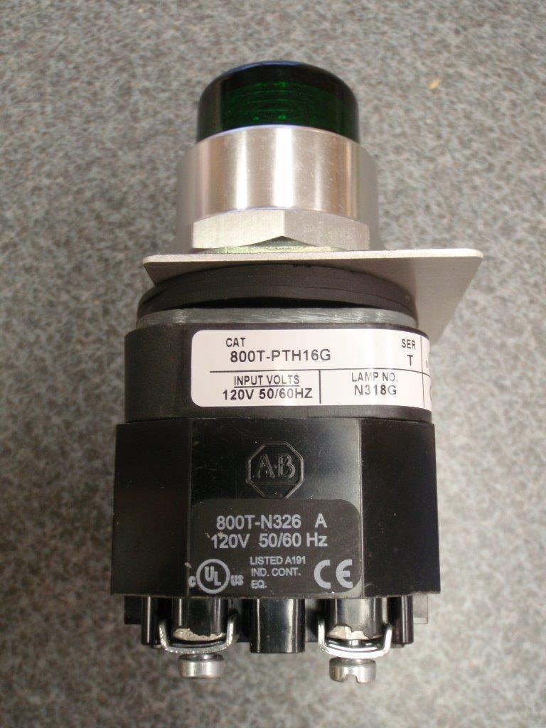Allen Bradley 800T-PTH16G Pilot Light Type 4, 13 Ser T 120V 50/60Hz | eBay