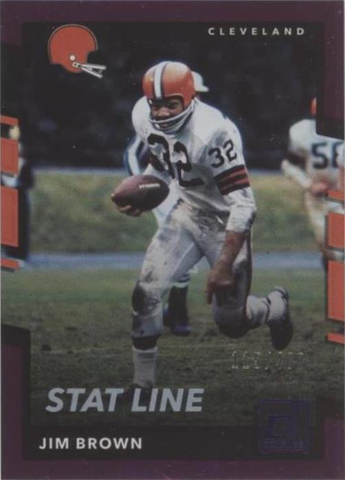 2017 Panini Donruss - Jim Brown #203 Season Stat Line /400 for sale ...