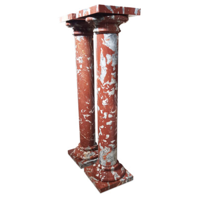 Classic Columns in Red France Marble Italian Design H 90cm | eBay UK