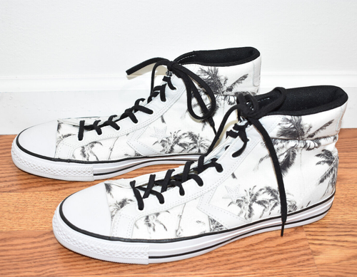 Converse High Top Palm Trees Shoe Sneakers Men's US 10.5M Unisex Black ...